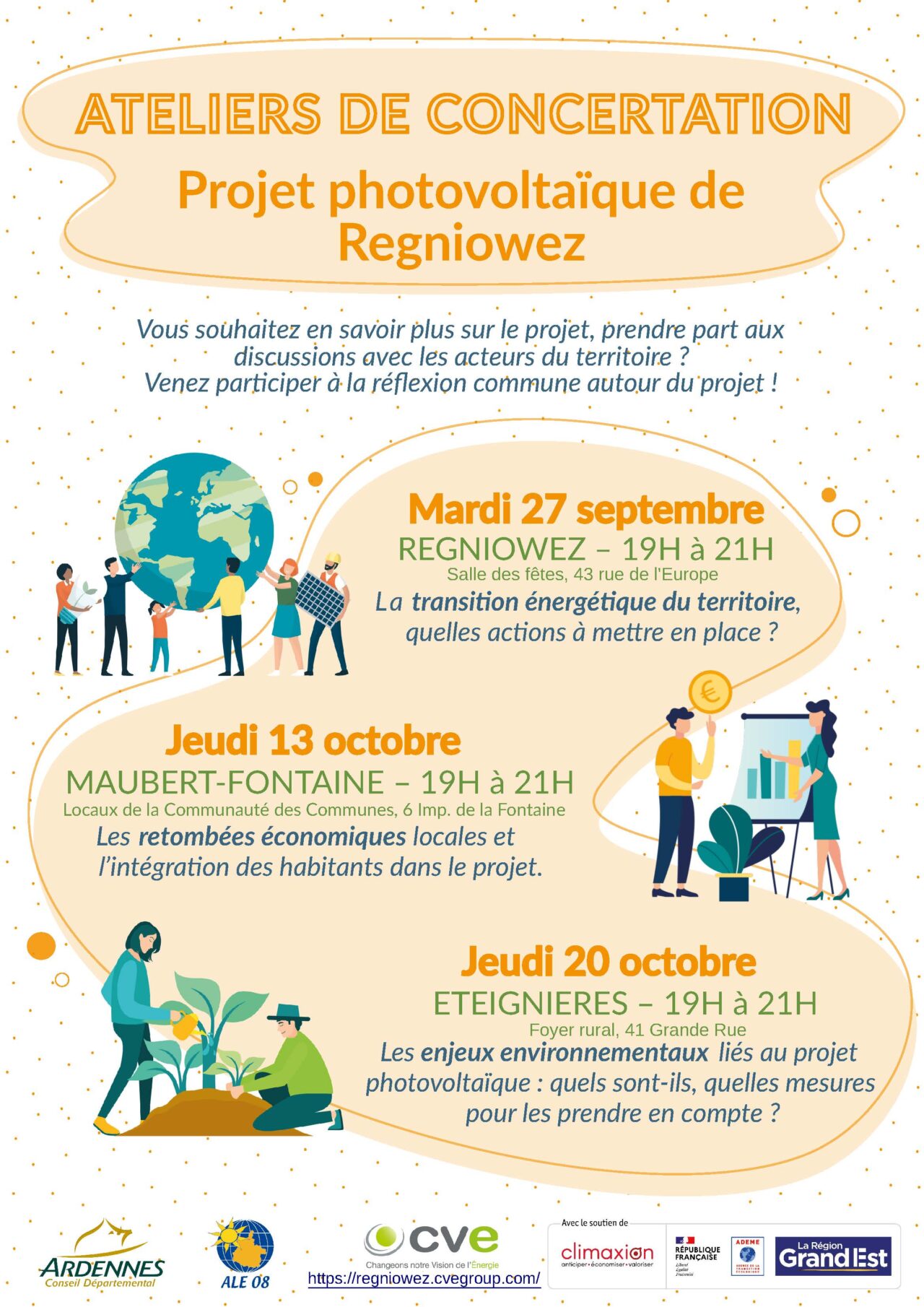 Agenda - Ateliers de concertation citoyenne - Regniowez
